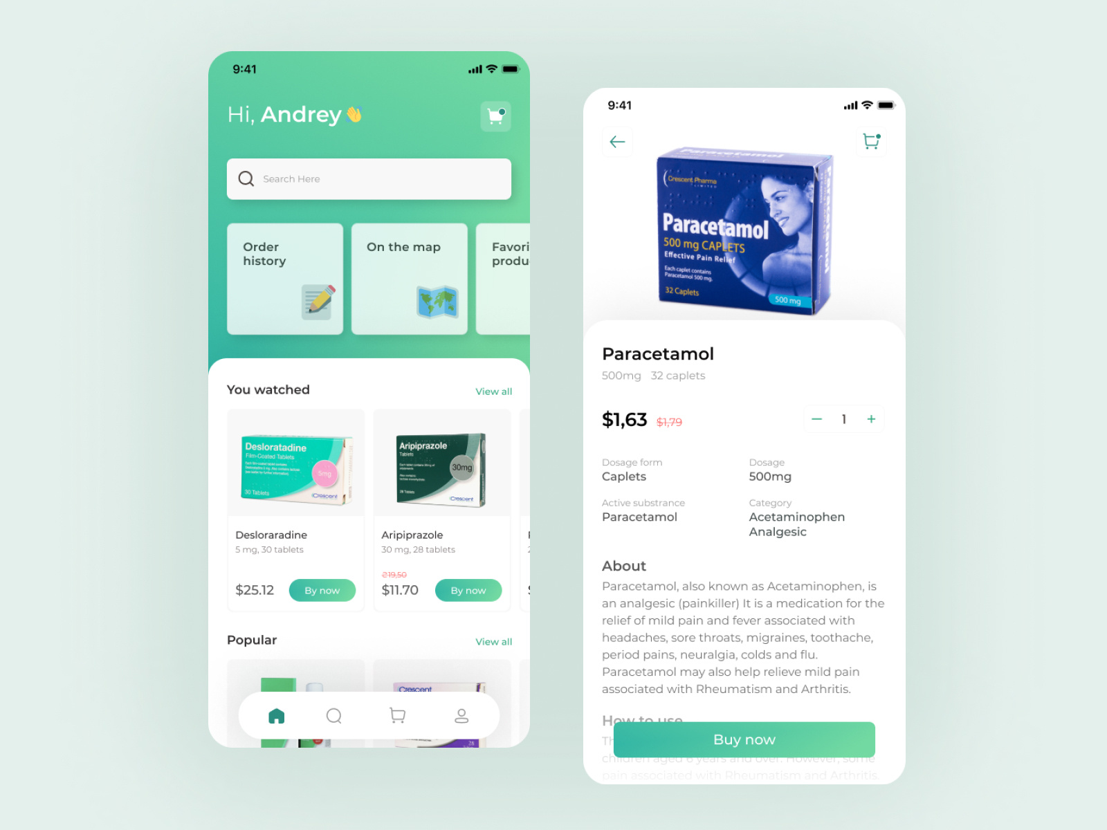 Pharmacy App by Viktoriia Berdnikova on Dribbble