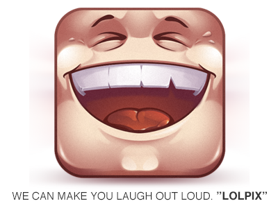iOs app icon "LOLPIX" by Nikita Berezin on Dribbble