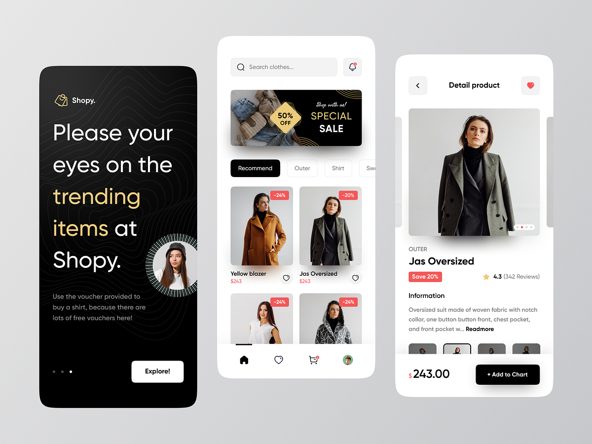 Shopy - Mobile e-commerce 👜 by Fandit Giovani® for Odama on Dribbble