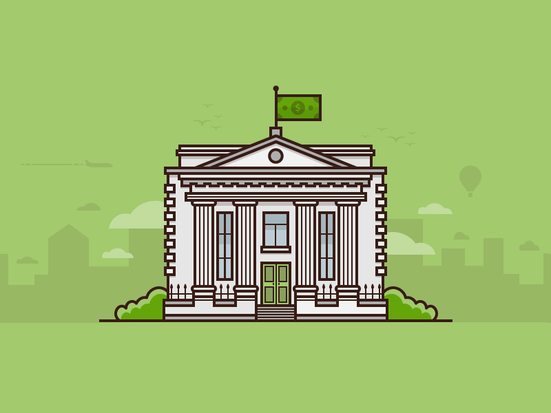 Bank Illustration by Martin David on Dribbble