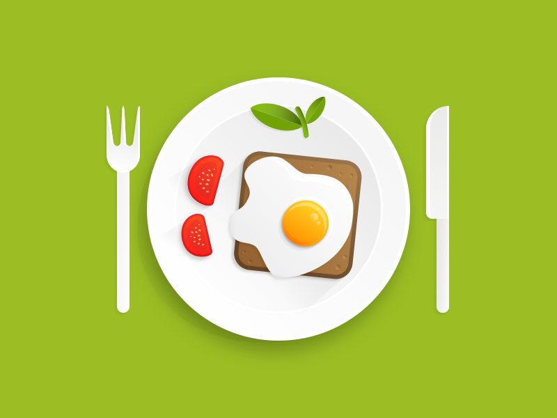 Breakfast For Winners by Martin David on Dribbble