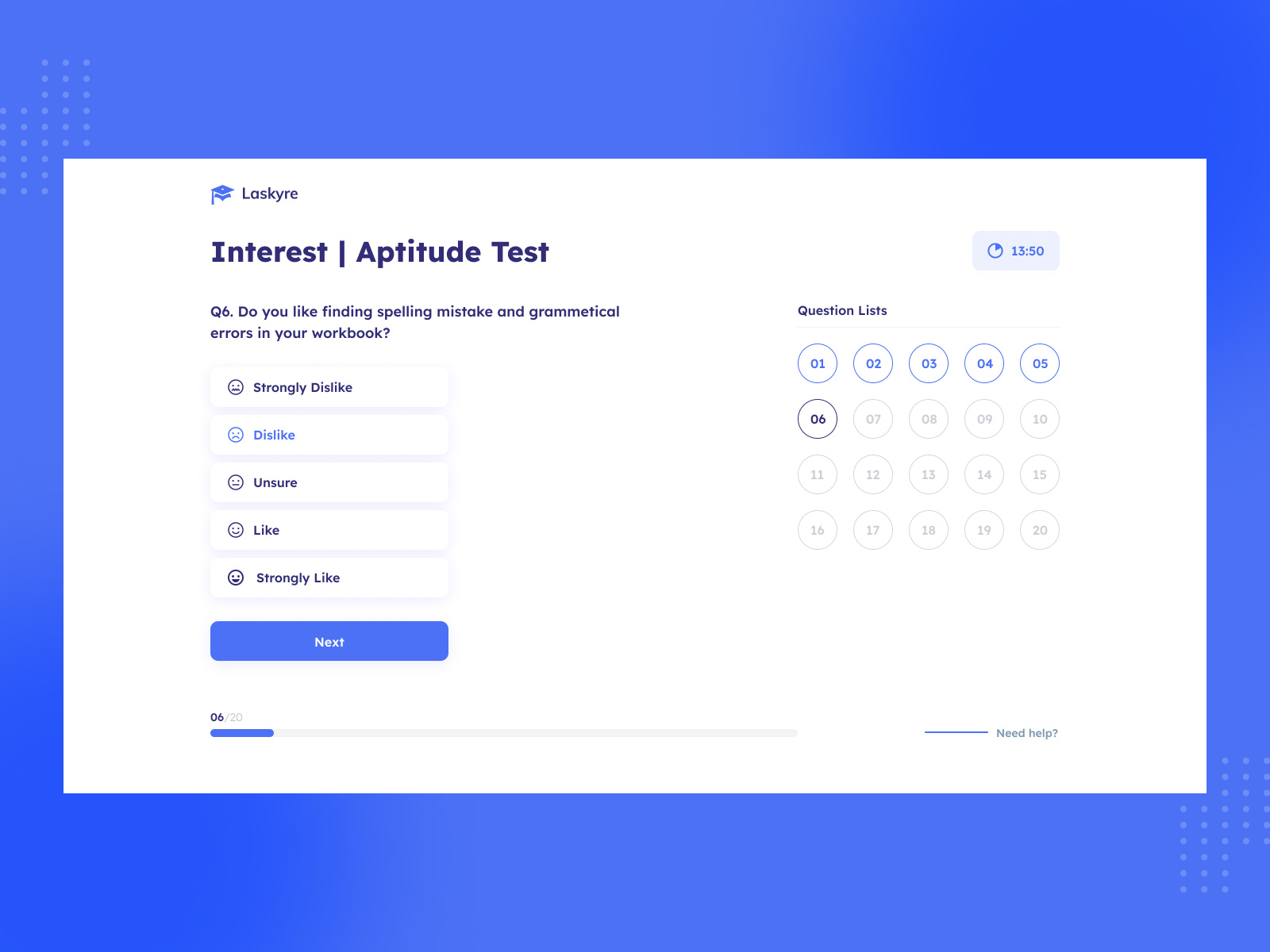 Test Form | Aptitude Test by Mansi Chauhan on Dribbble