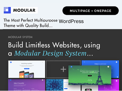 Modular Multi Purpose Responsive Wordpress Theme By Ataur R On Dribbble