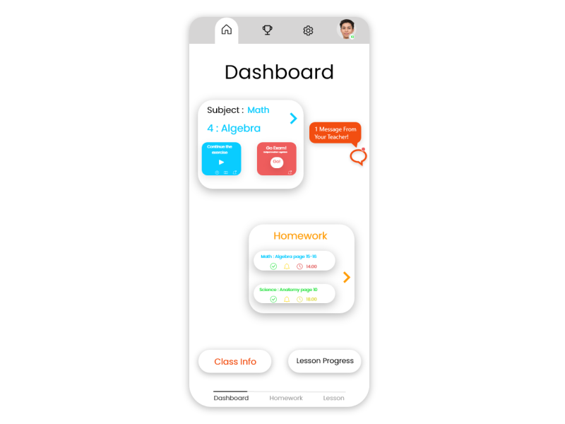 School UI design mobile edition by Fadhlan Ikhsan on Dribbble