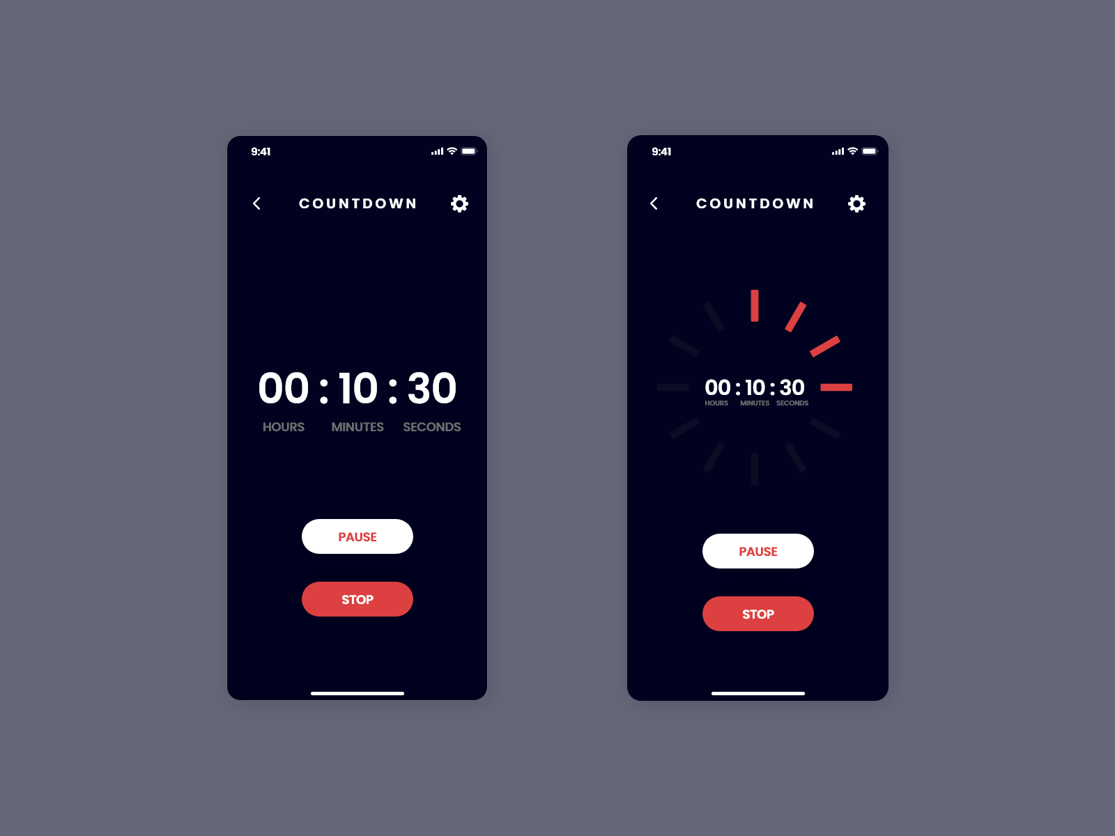 Countdown Timer Screen by Rahul Kumar on Dribbble