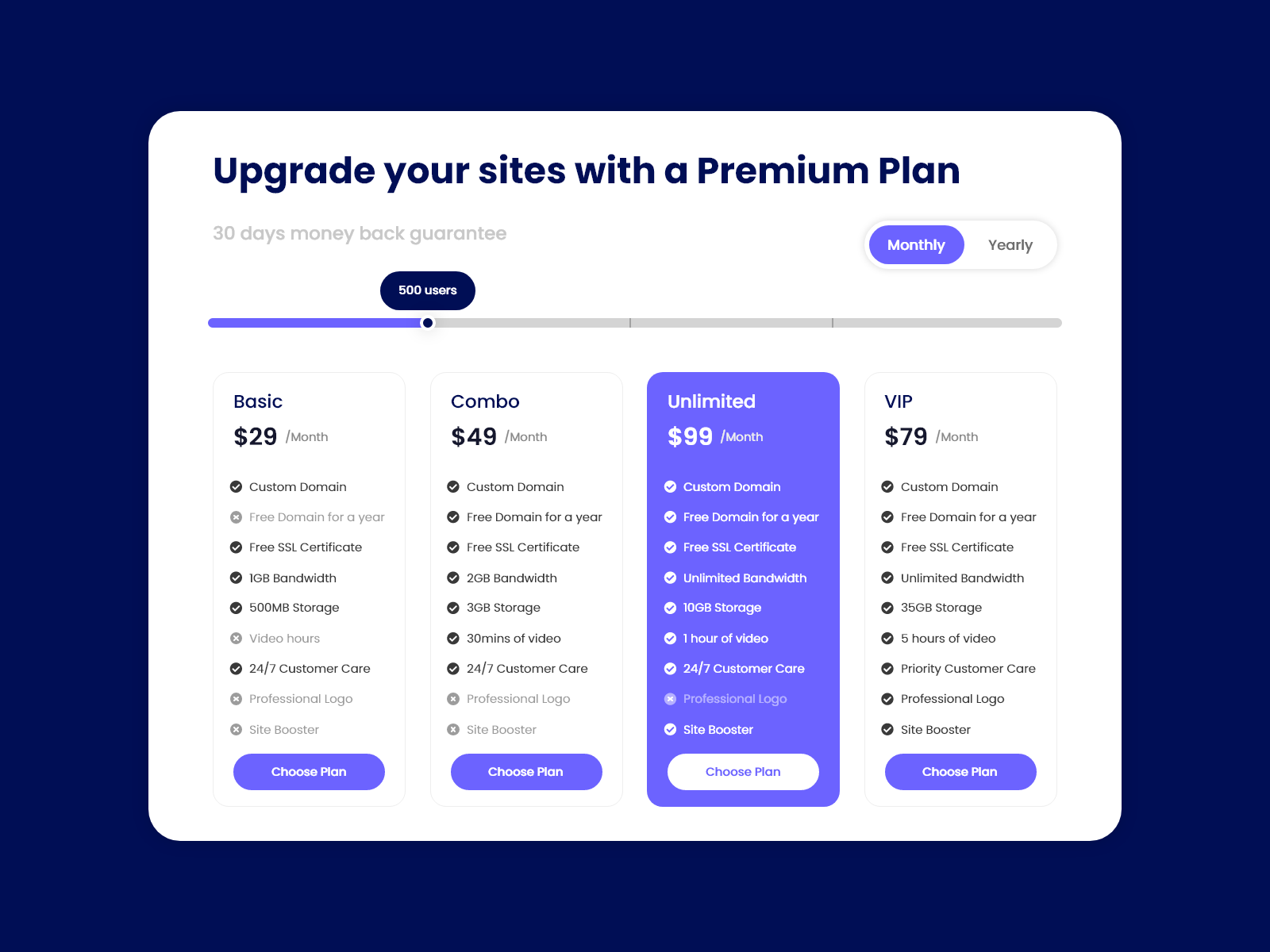 Pricing Screen Design by Rahul Kumar on Dribbble