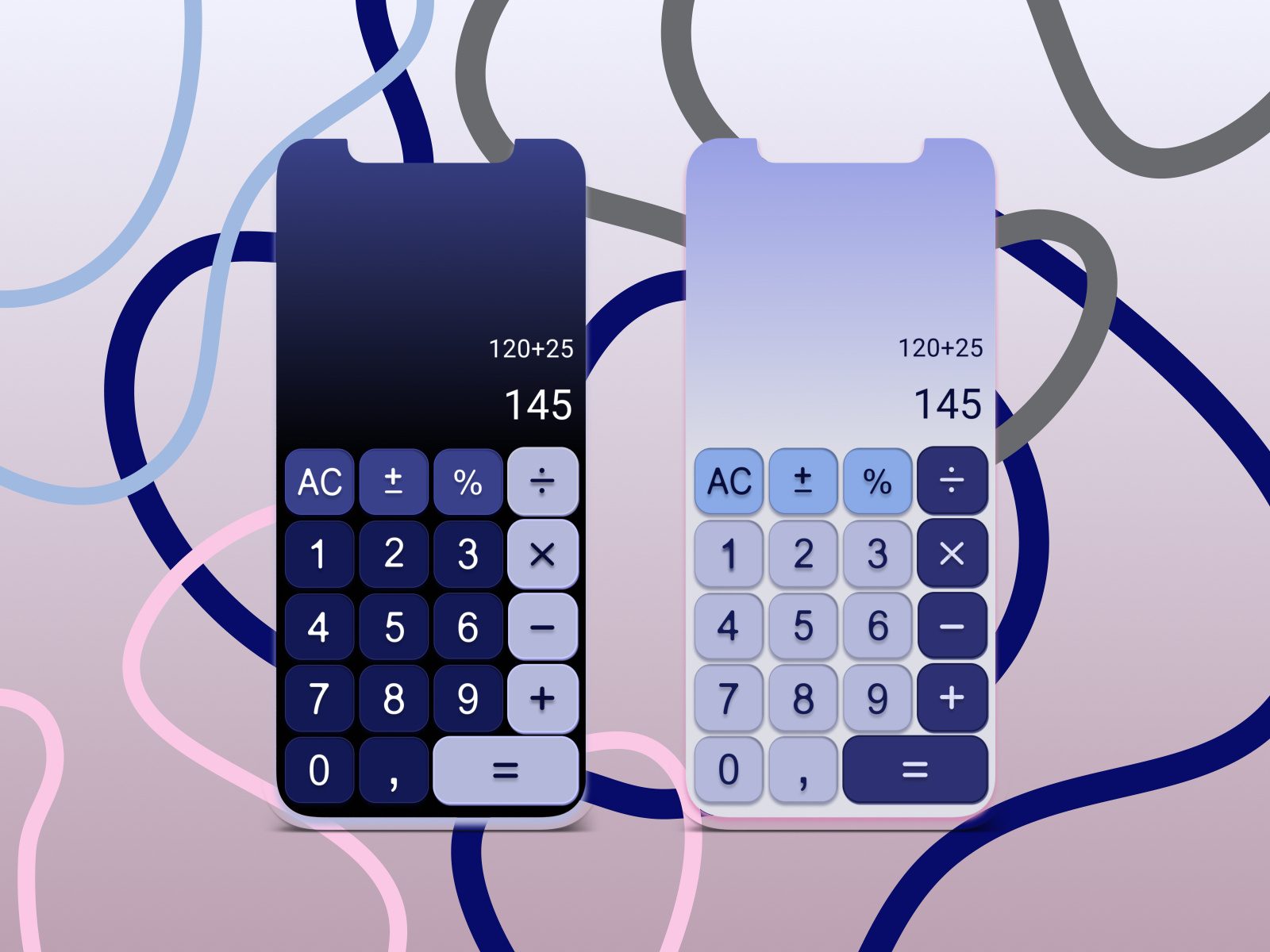calculator design by Krystsina Shapavalava on Dribbble