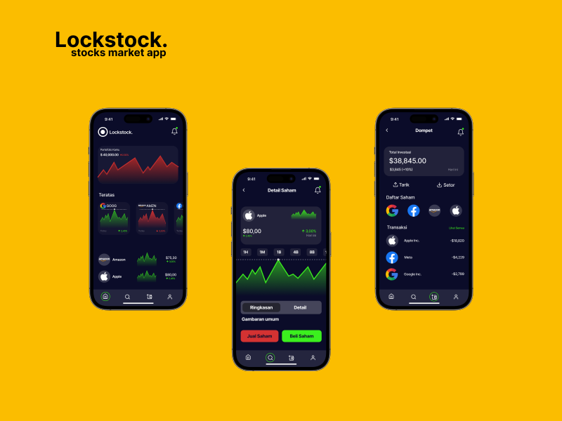 Stocks Market App Design by Beny Pradana on Dribbble