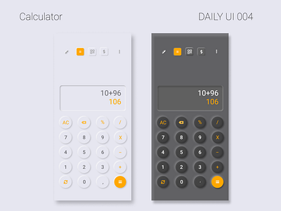 Caculator - DAiLY UI 004 by Hoai Nguyen Vo on Dribbble