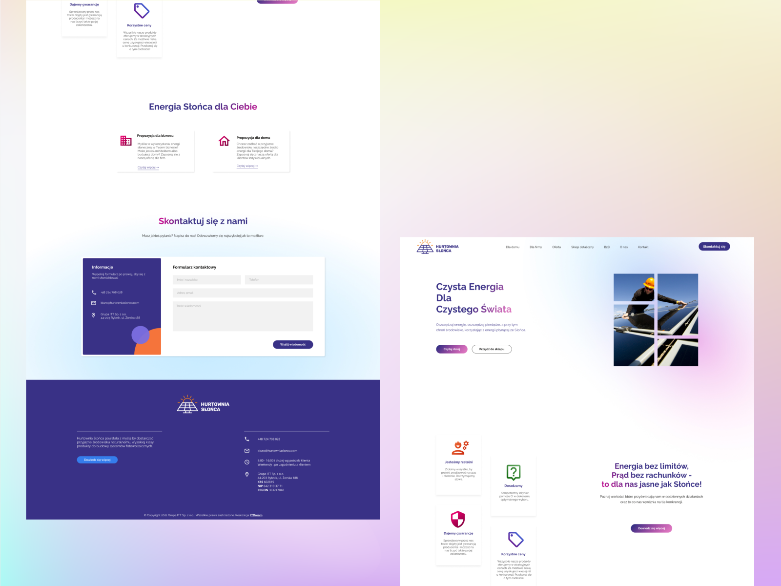 solar company | landing page by Kamil Ujec on Dribbble