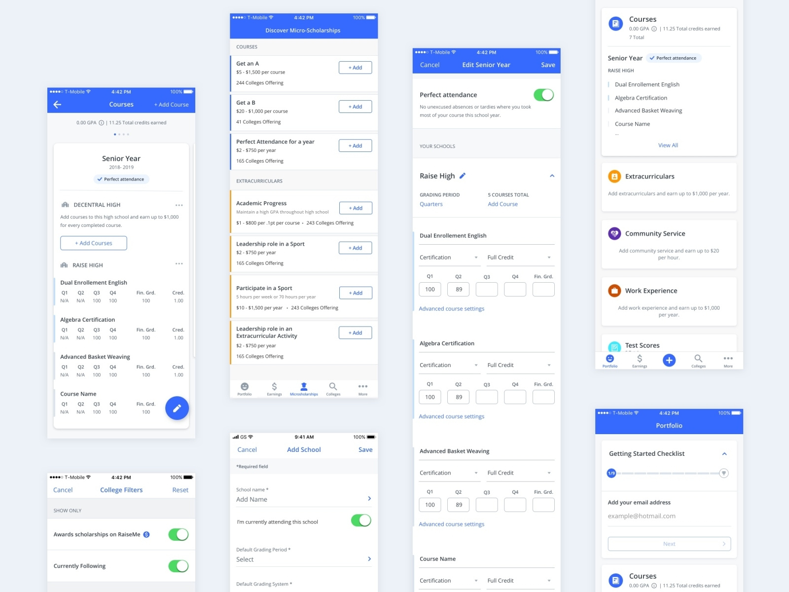 UI for University Scholarship App by Katka Ther on Dribbble