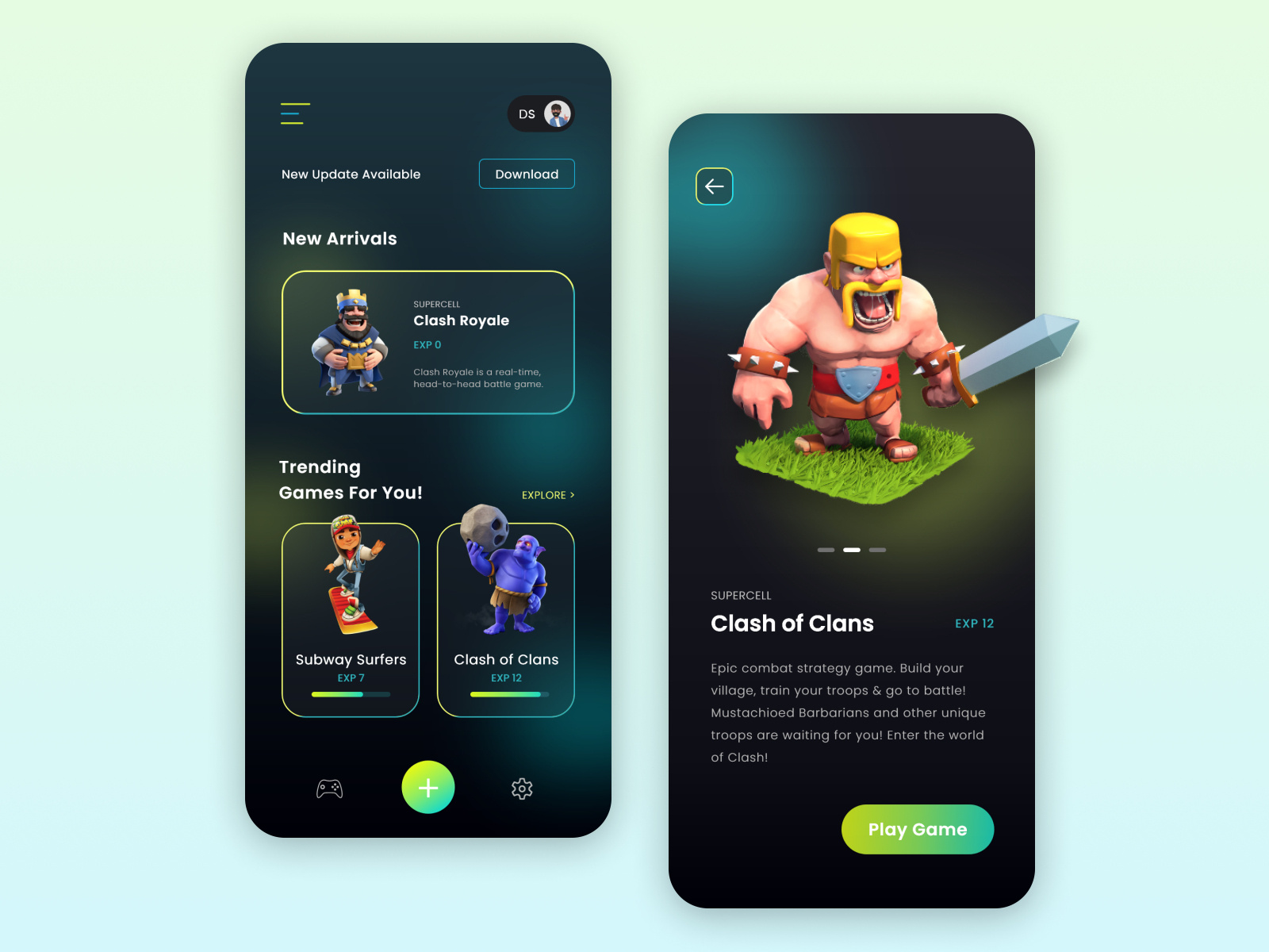 Game Launcher - UI Design by Darshan Shah on Dribbble