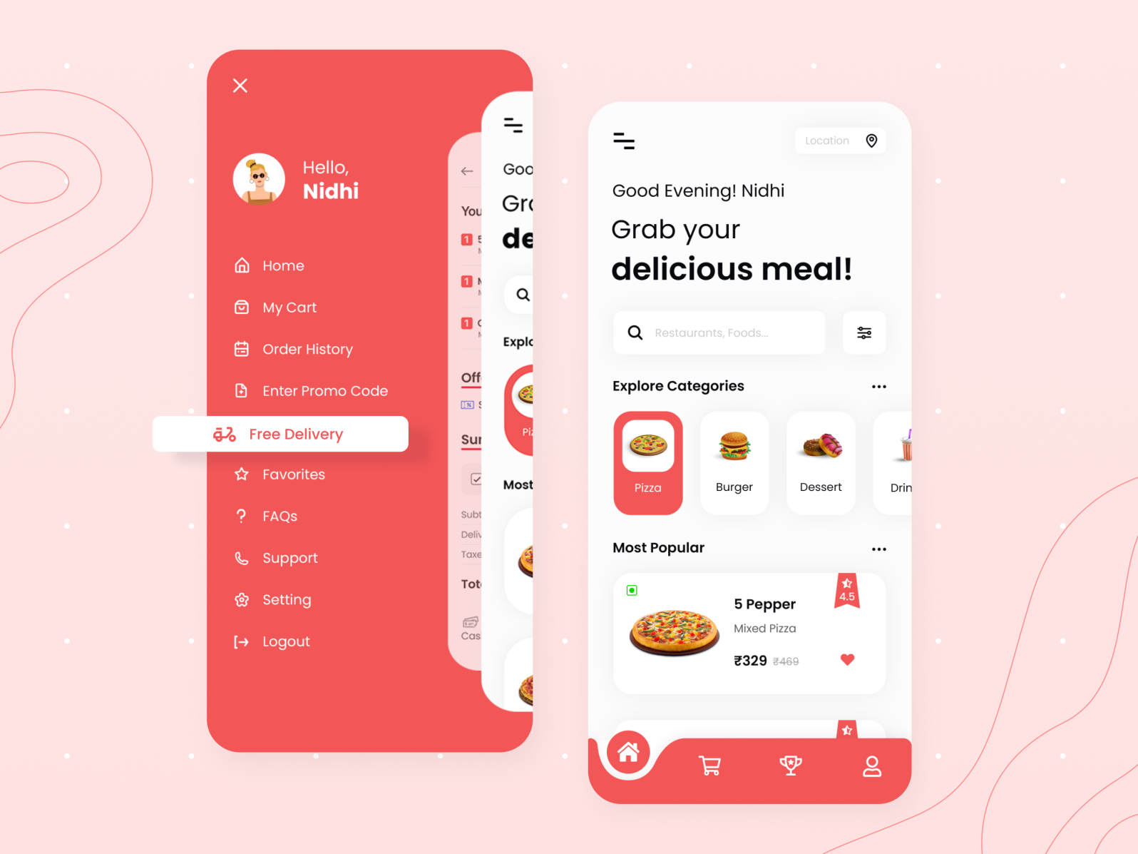 Food Delivery App - UI Design by Darshan Shah on Dribbble