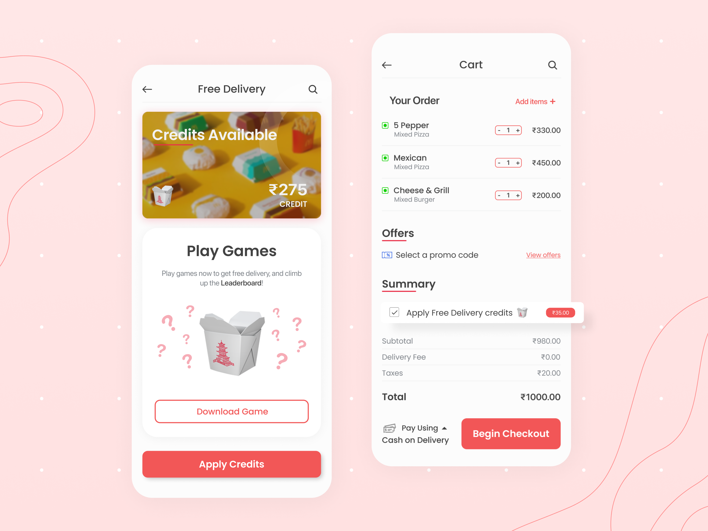 Food Delivery App - UI Design by Darshan Shah on Dribbble