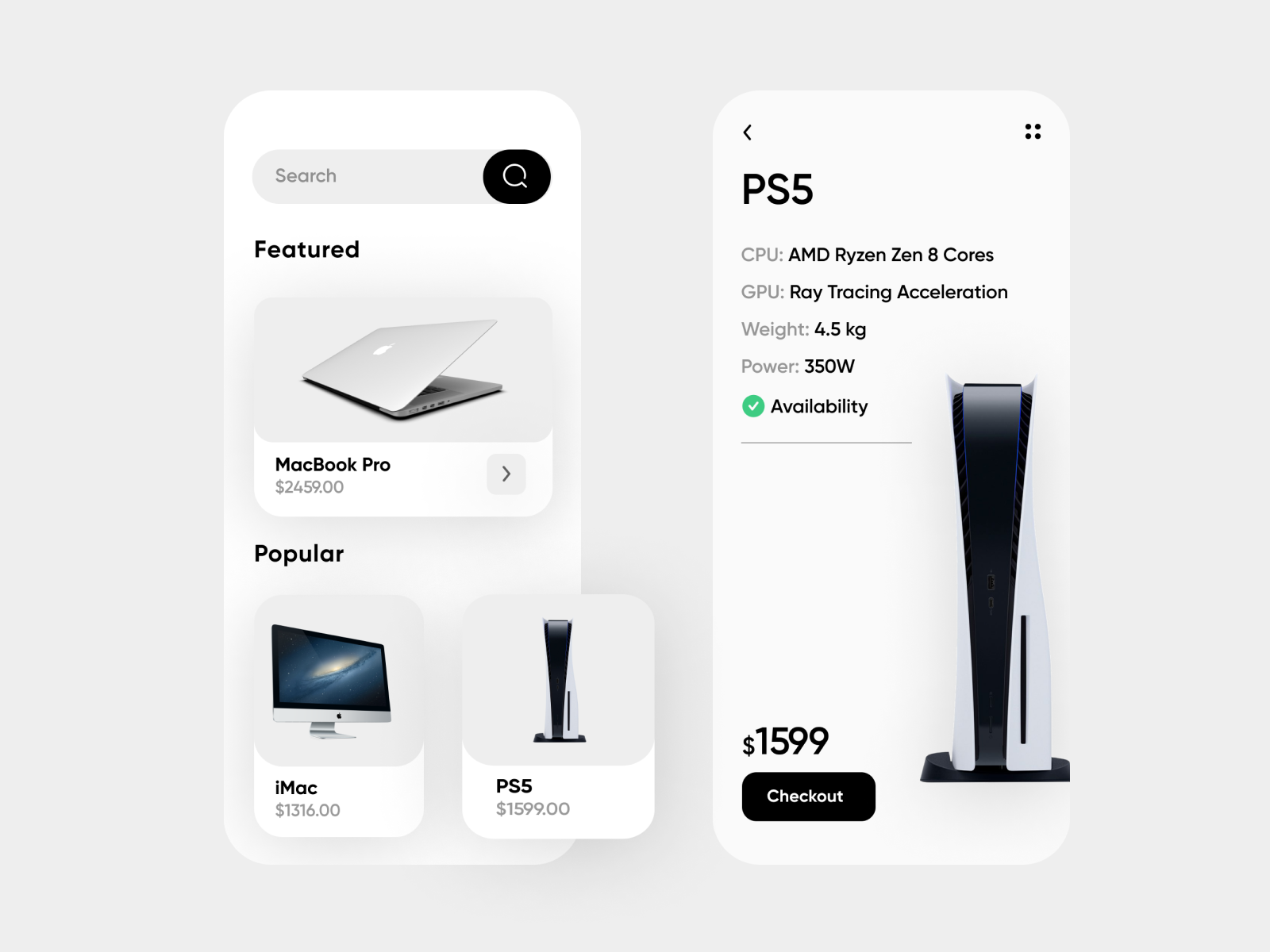 Tech Shop App UI Design by Uiuxcreative on Dribbble
