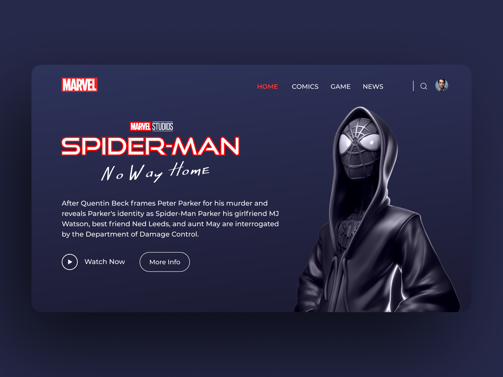 Marvel Website Landing Page by Uiuxcreative on Dribbble