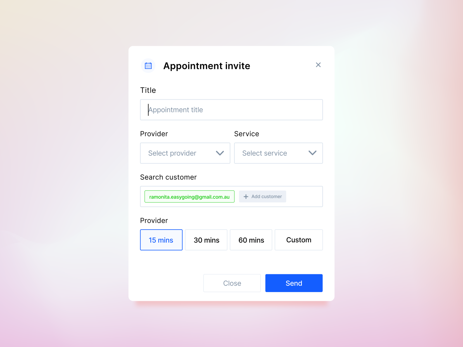 Appointment invite by Zyrous on Dribbble