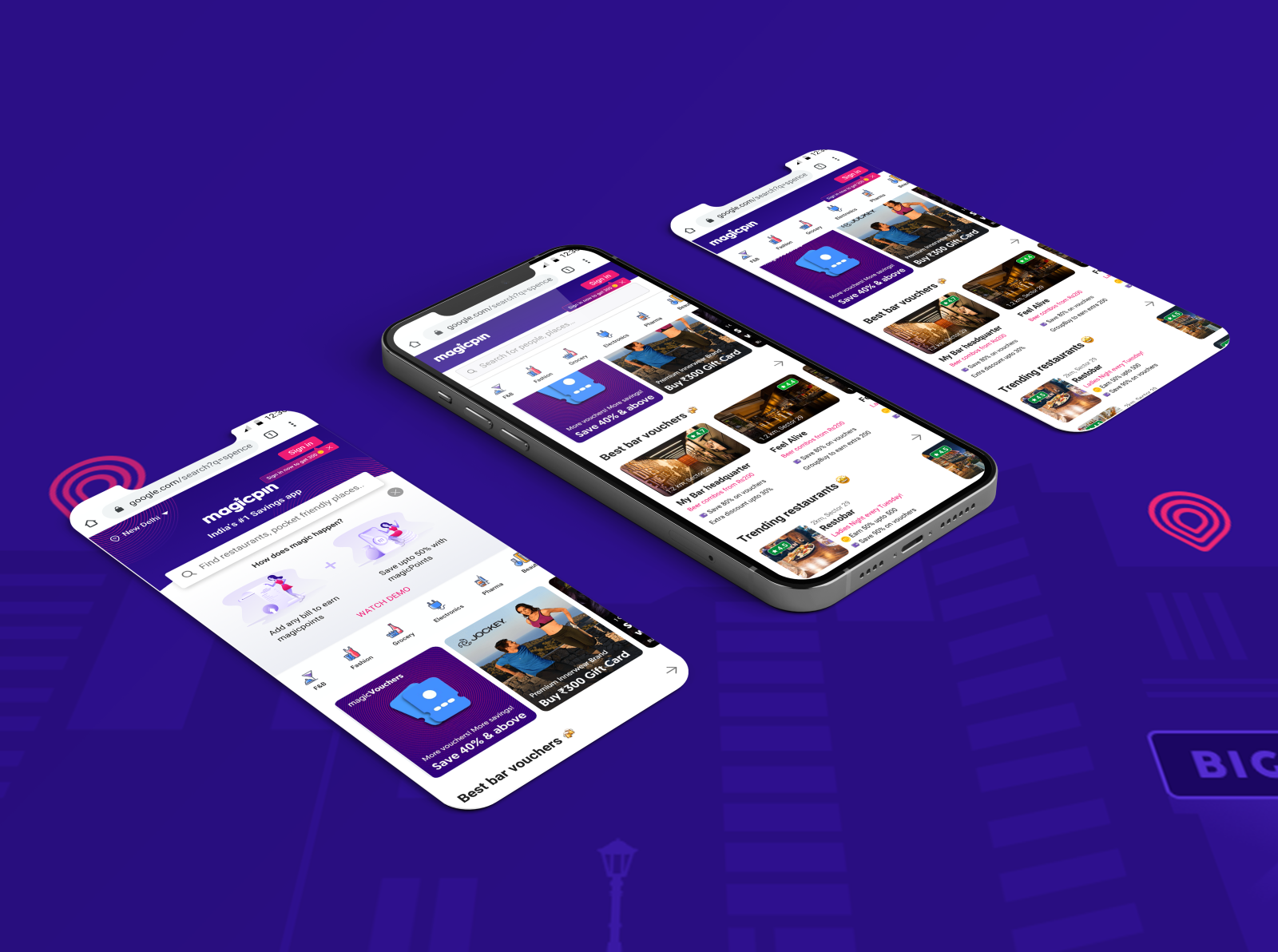 Magicpin_Mobile Web Landing Page Design shots by Umang Agarwal on Dribbble