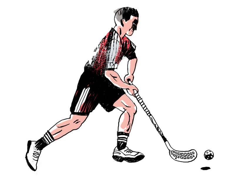 Floorball player by IDAG Designstudio on Dribbble