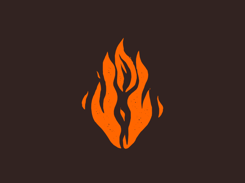 Flame lady logo by Nagual on Dribbble