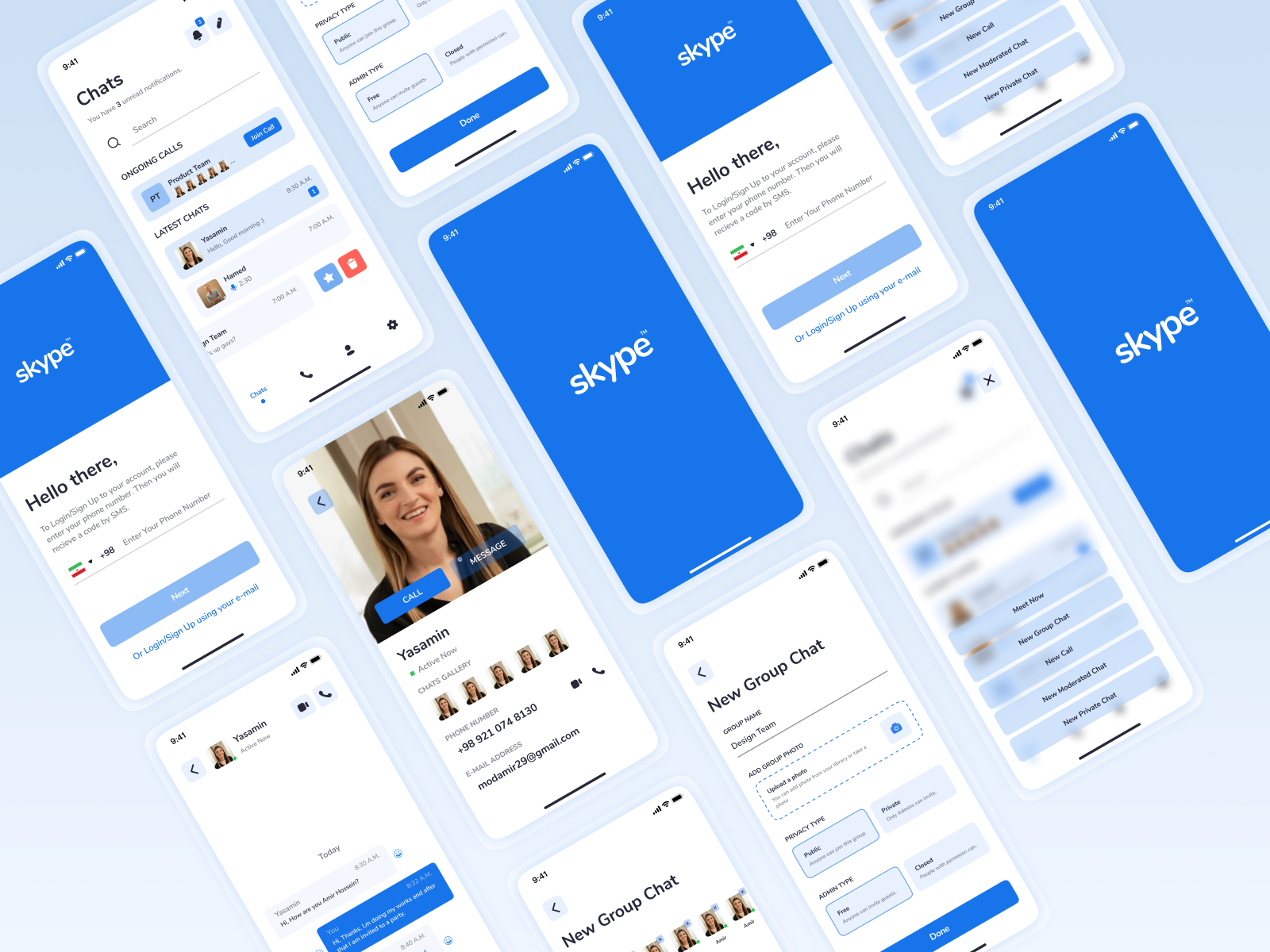 Skype UI Concept by Amir Hoseyn Modabber on Dribbble