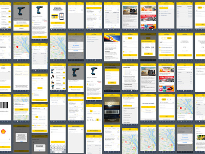 Shell mobile app mockups overview by Dima Kiselev for Kiselev on Dribbble