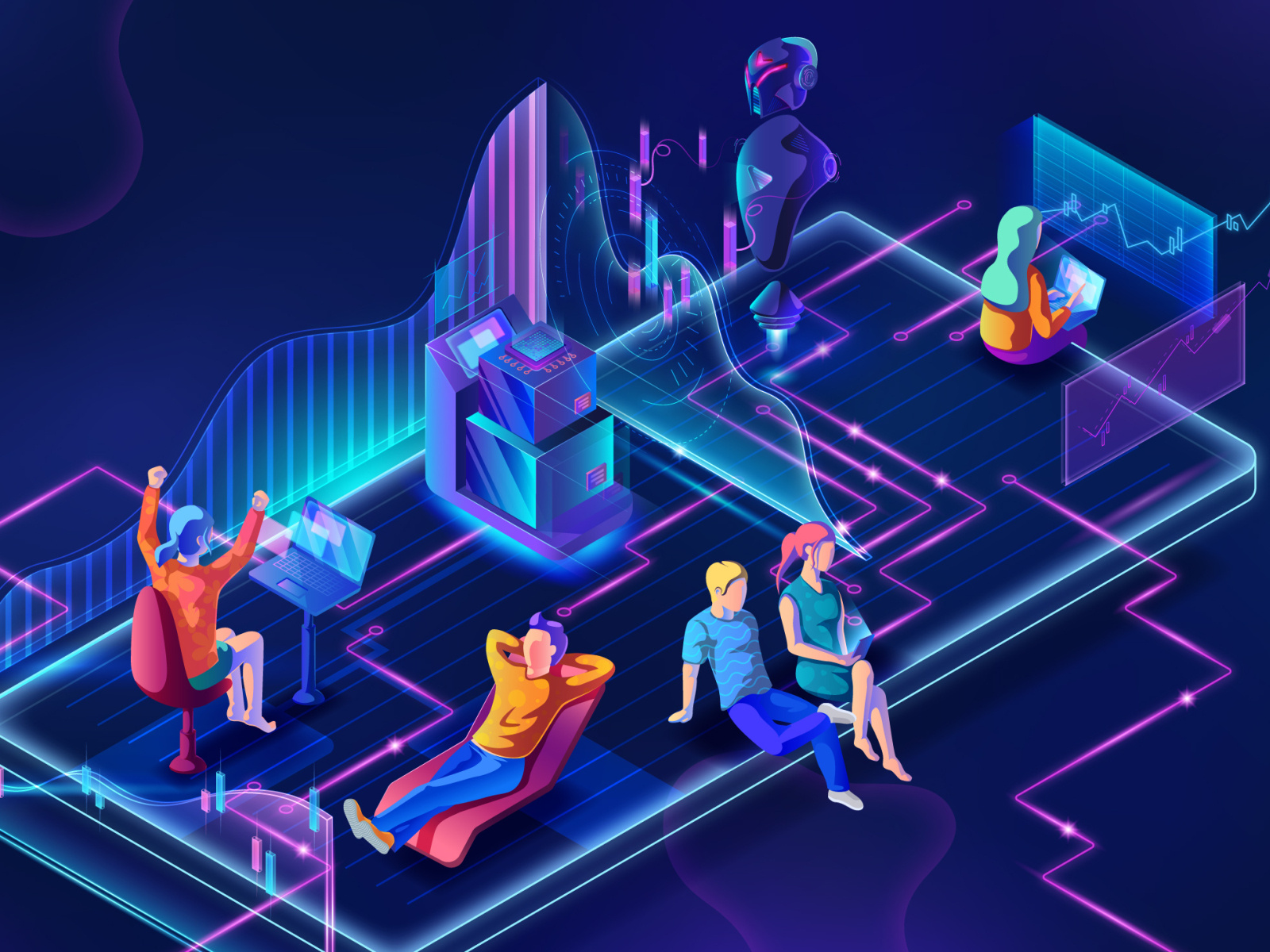 Isometric character design by Piotr on Dribbble