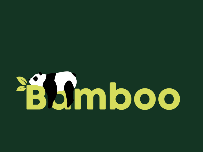 Bamboo panda logo by Vera Maris on Dribbble