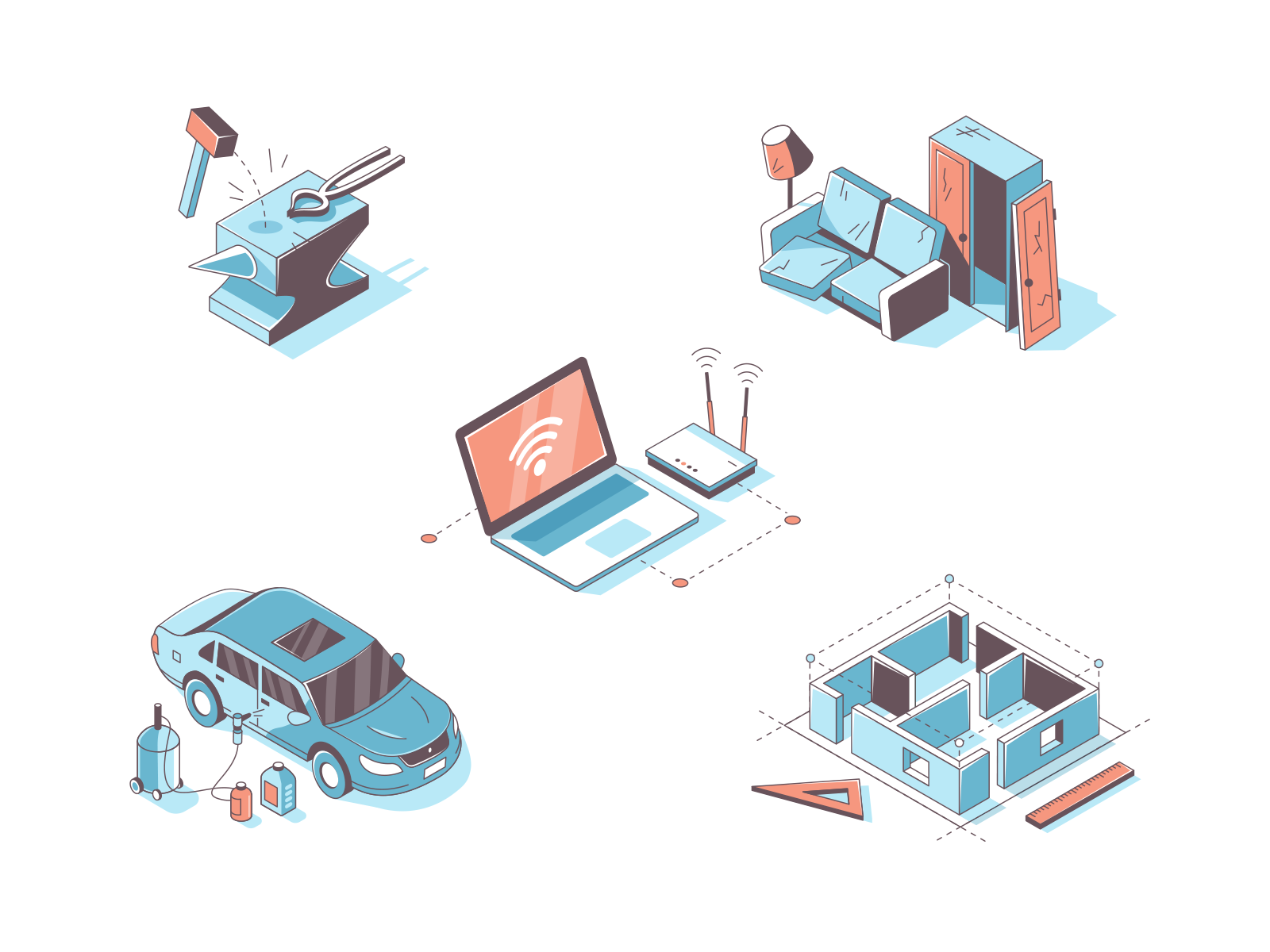 Isometric icons by alex aleksandrov on Dribbble