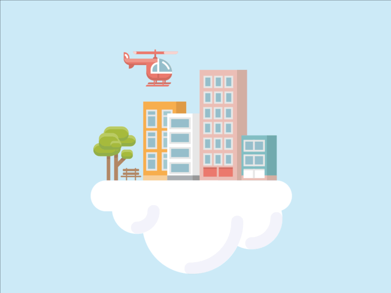 Cityscape by Oleksandra Podchakha on Dribbble