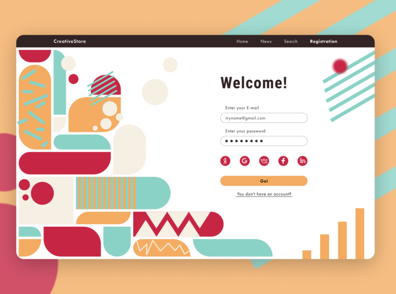 Welcome screen by Alina Maltseva on Dribbble