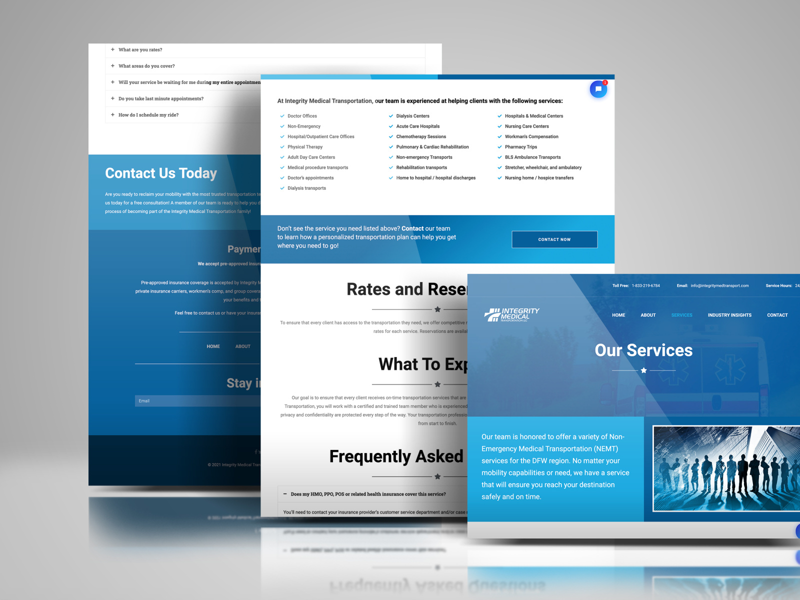 Integrity Medical Transportation | Web Design & Development by Beegus ...