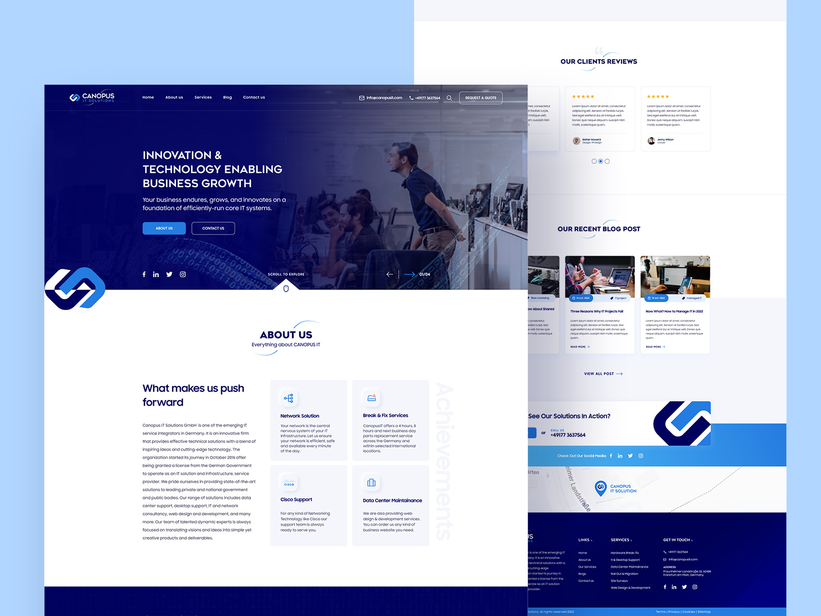 Homepage design for IT Solution & Consultancy Company by Nazmul Shohag ...