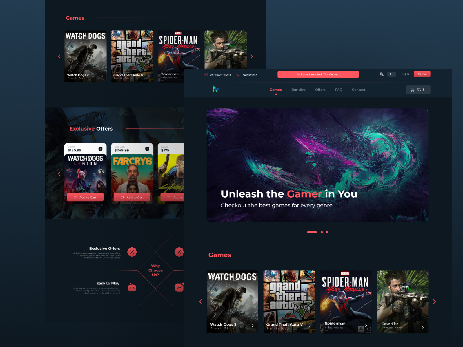 Game Website UI by Marqtwinn Creations on Dribbble