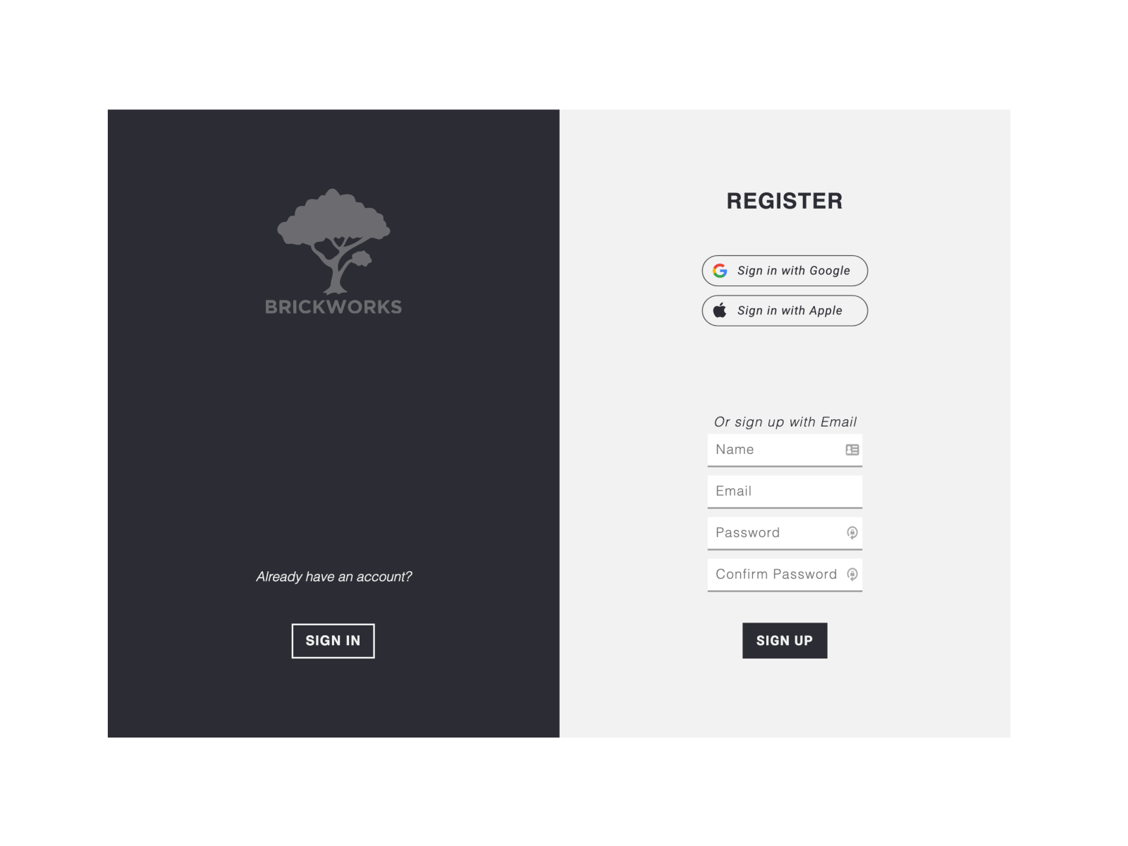 login register page ui design by Emma Winer on Dribbble