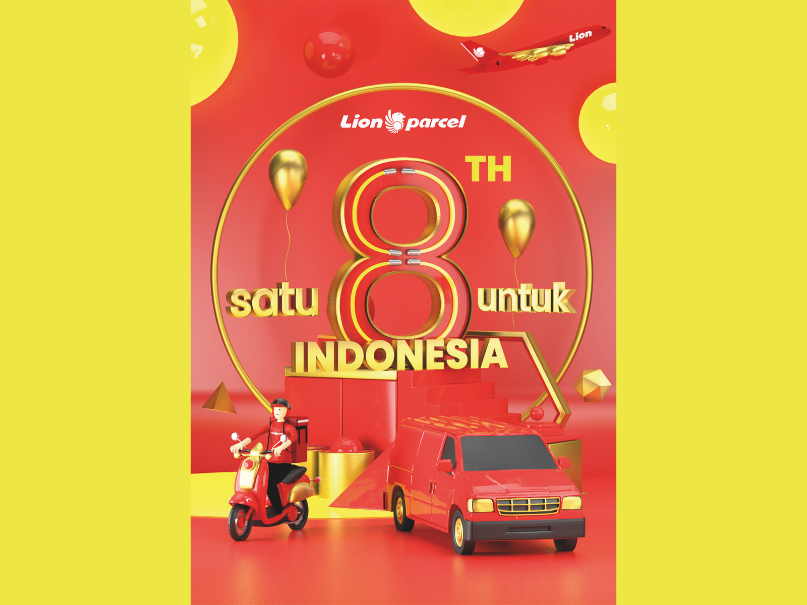 Anniversary 8th Lion Parcel by Andri on Dribbble