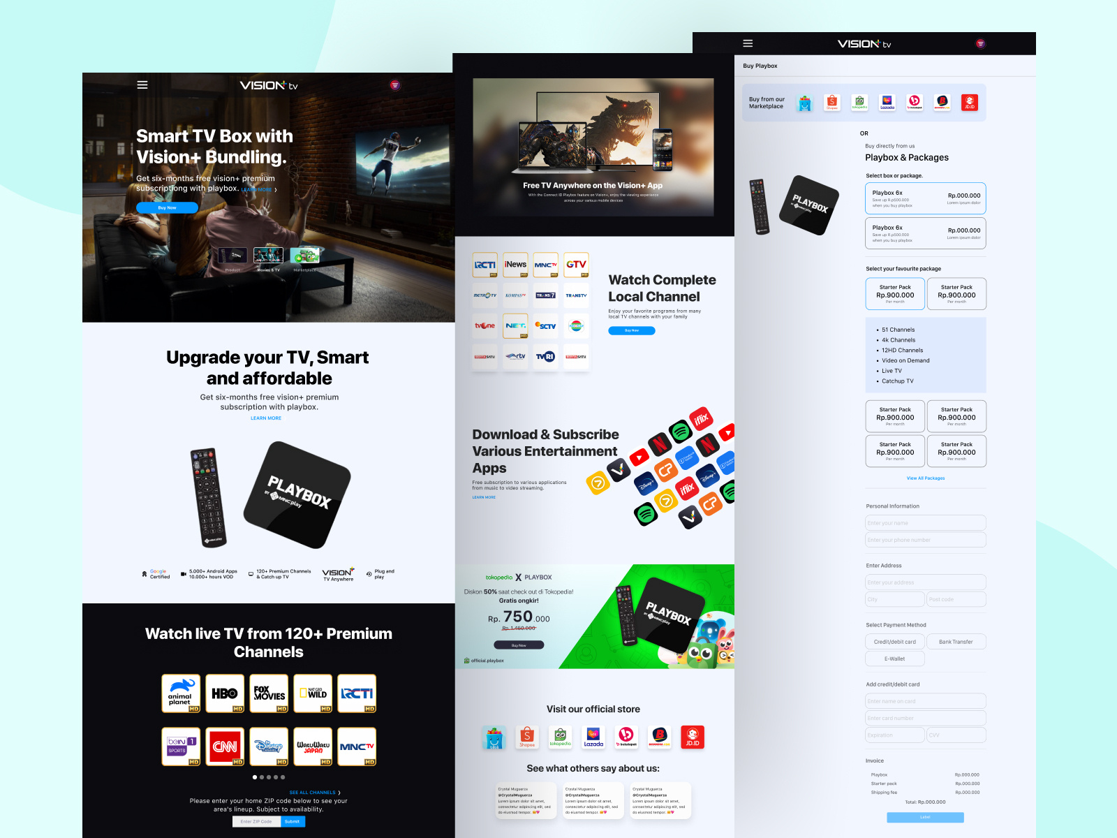 Vision+ TV Website by Fortune Nabhel Harmony on Dribbble