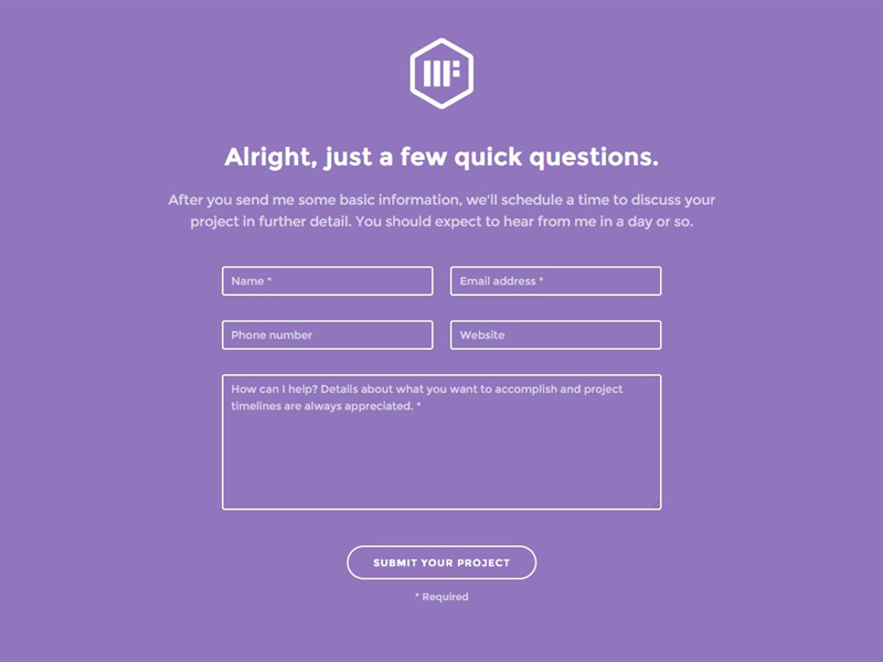 Personal Contact Form by Matt Farley on Dribbble