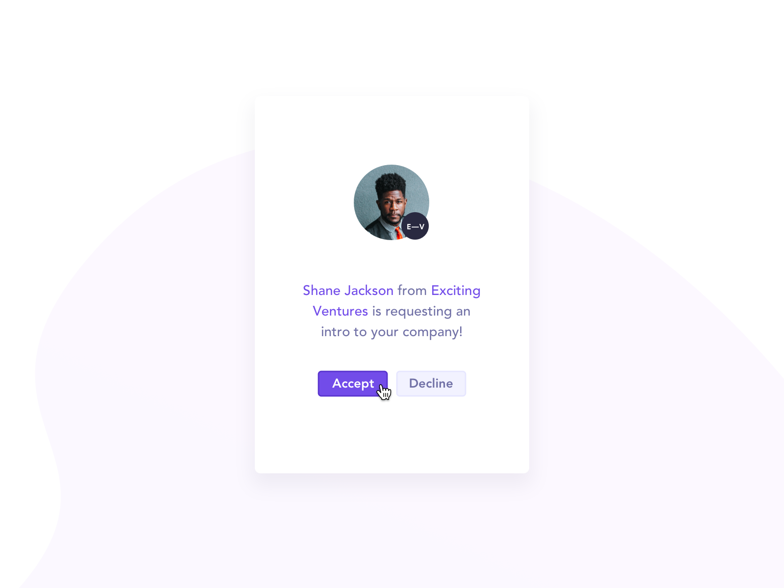Investor intro request by Martin Rariga for Baremetrics on Dribbble