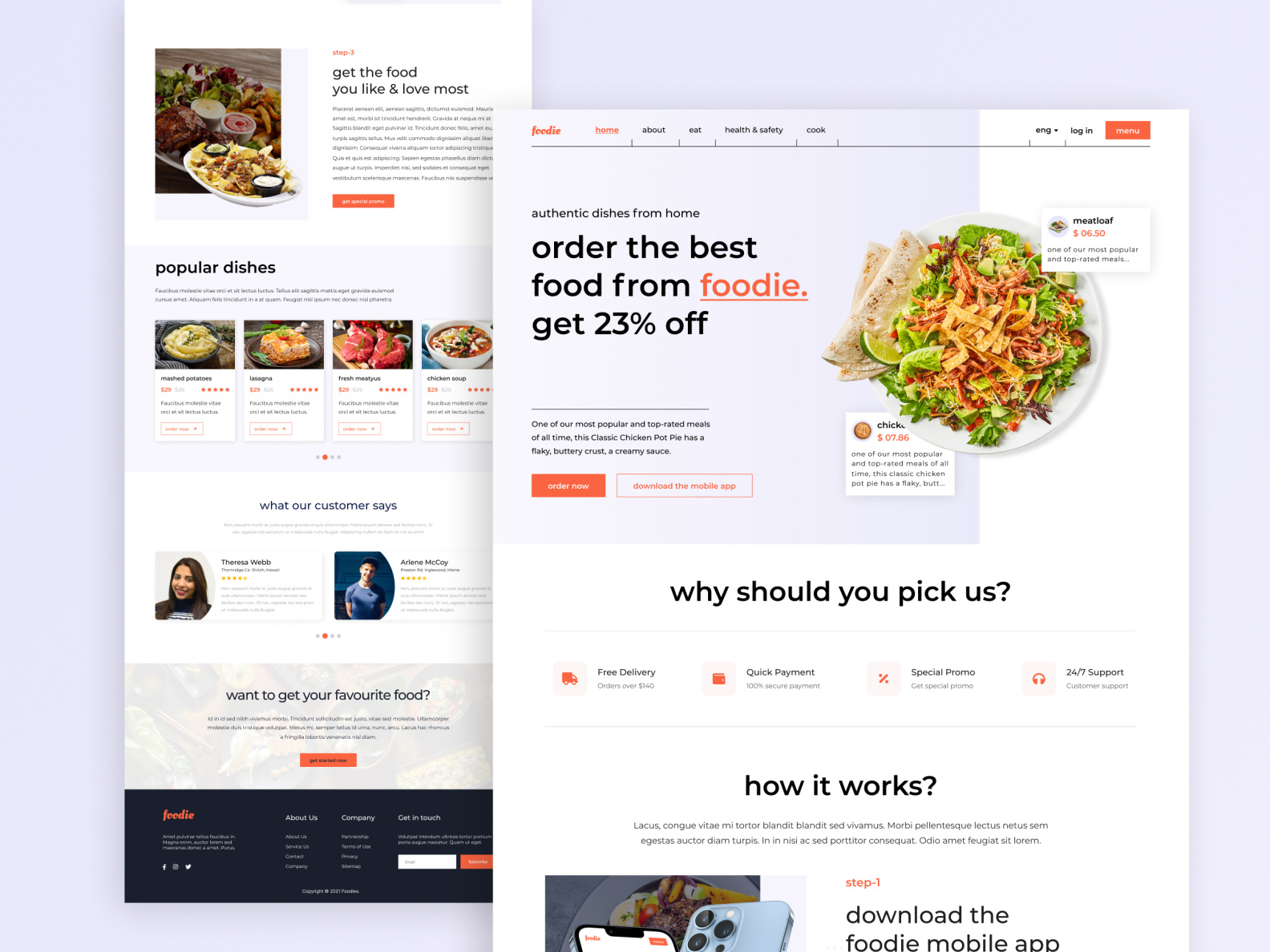 Online Food Website Design by Nurul Amin on Dribbble