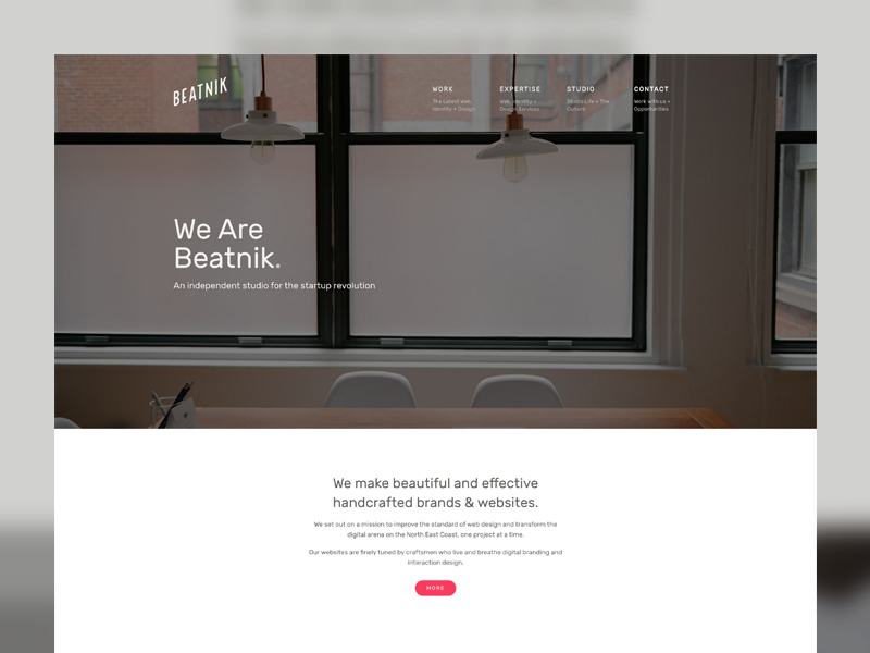 Beatnik Website by David Haigh on Dribbble