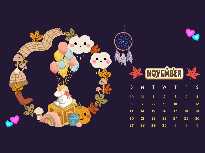 November Desktop Wallpaper by Gayasha Malluwawadu on Dribbble