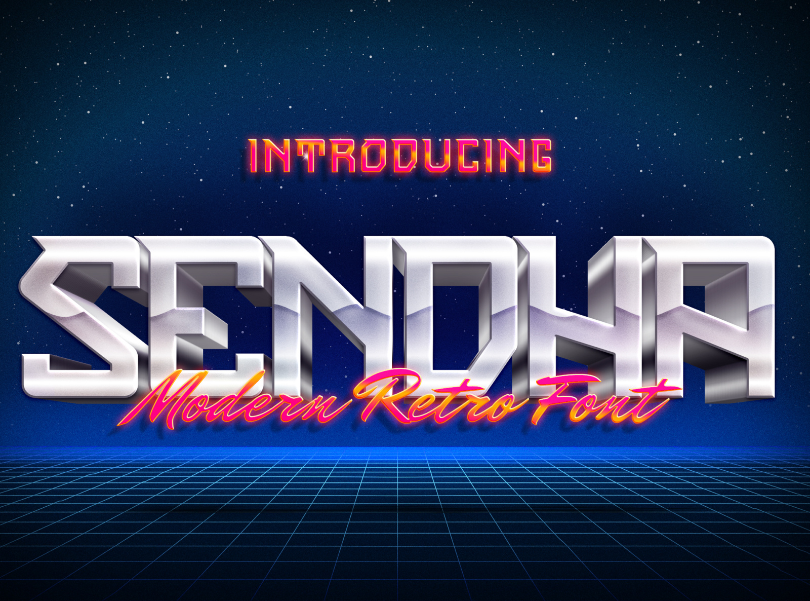 Sendha - Modern Retro Font by TypeFactory Co on Dribbble