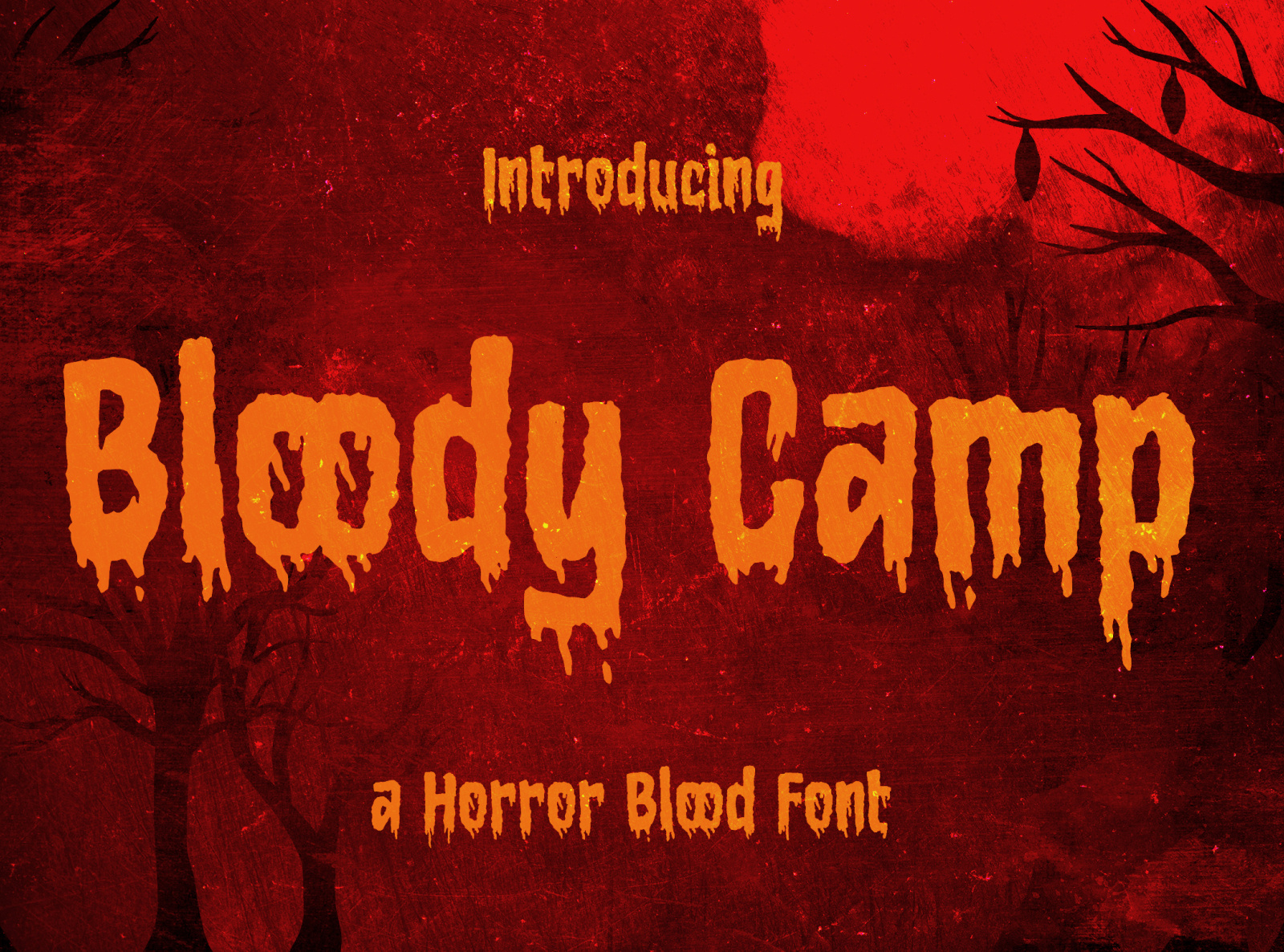 Bloody Camp – a Horror Blood Font by TypeFactory Co on Dribbble