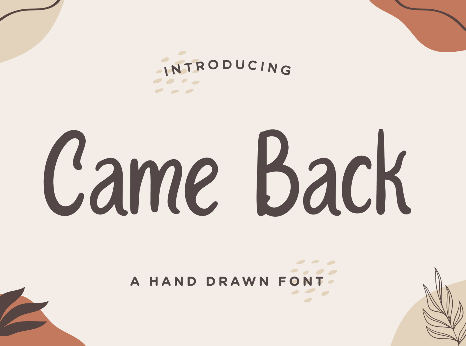 Came Back - Handwritten Font by TypeFactory Co on Dribbble