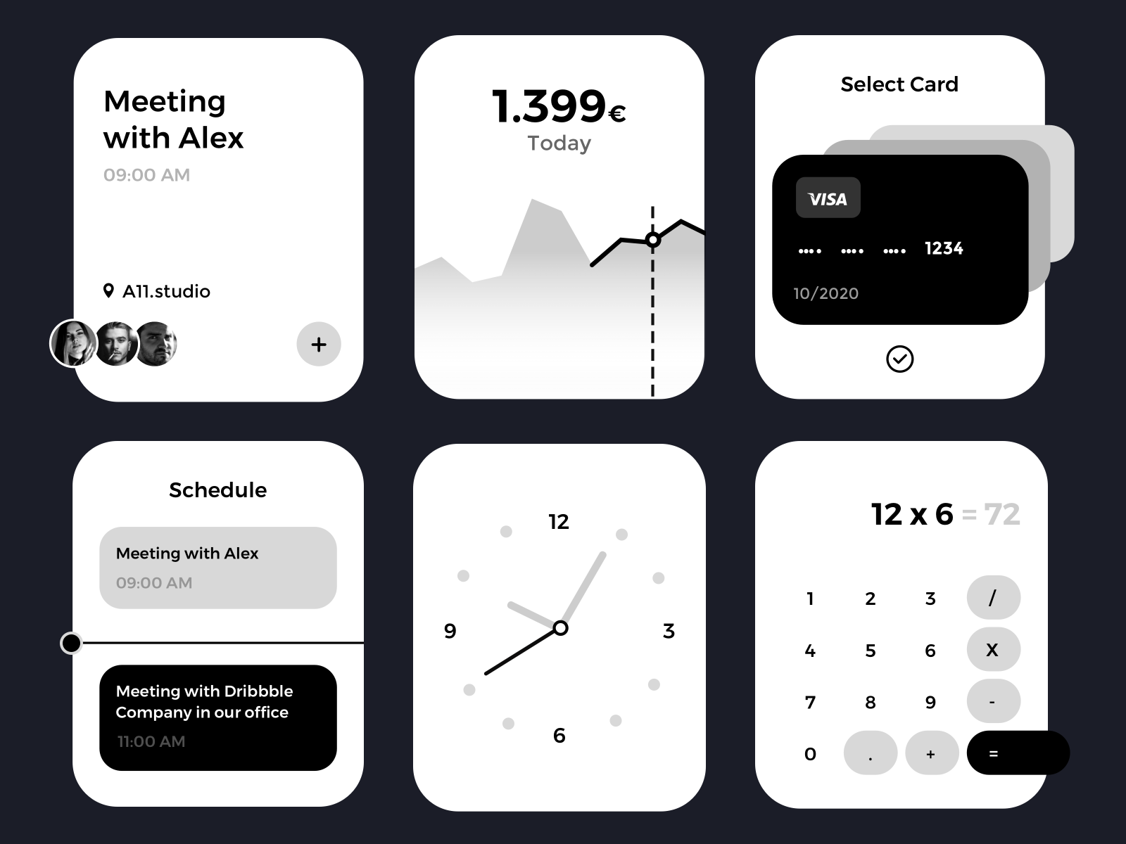 Apple Watch UI - Business by Martin Mroč on Dribbble