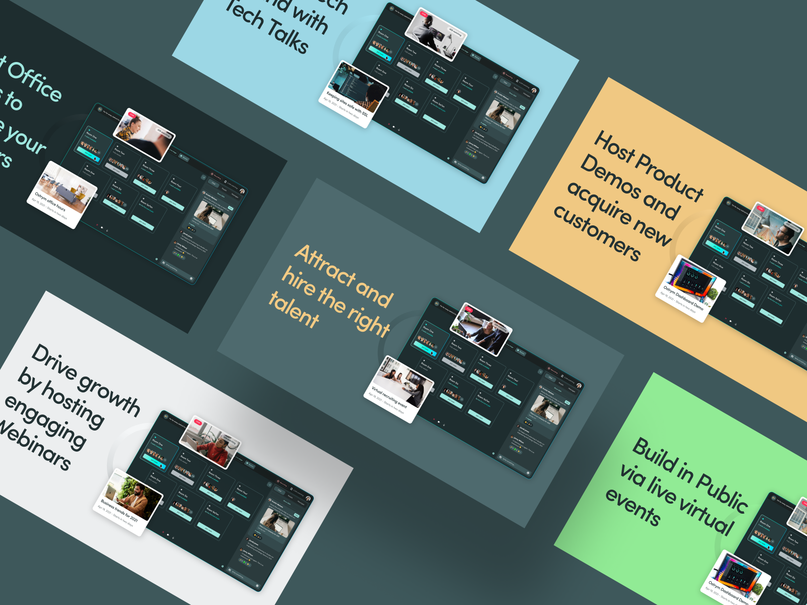 Reach.live Headers by Martin Mroč on Dribbble