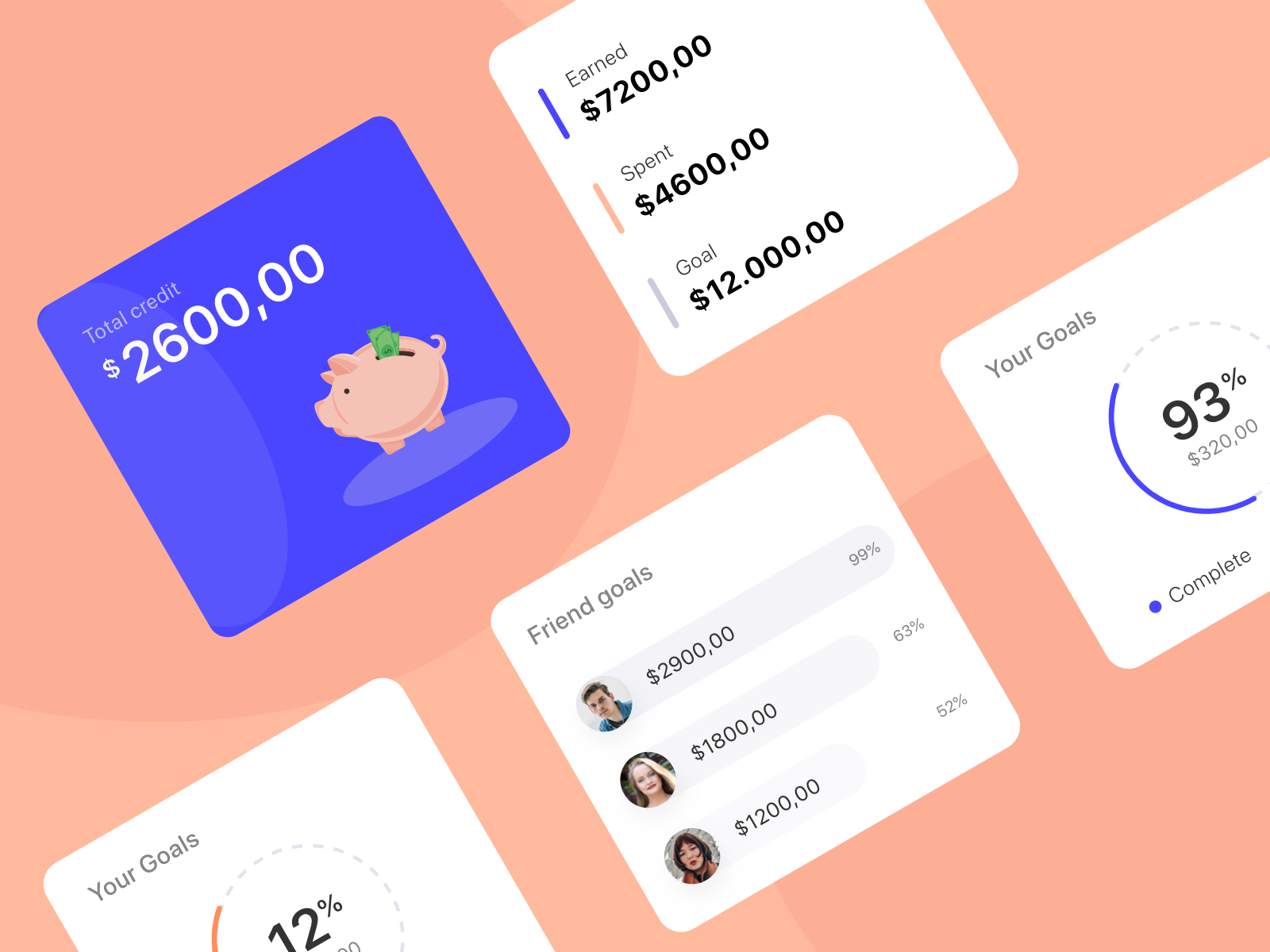 Bank UI Cards by Martin Mroč on Dribbble