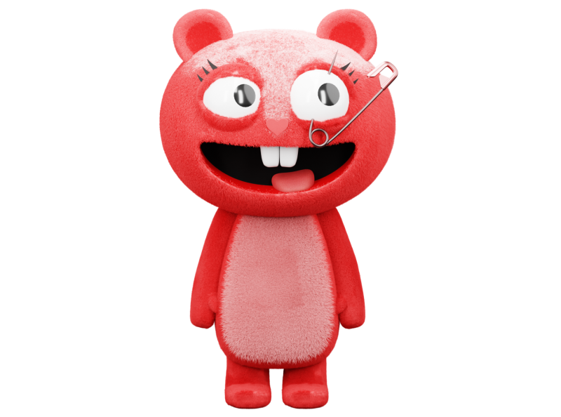Giggles's 3D model from "Happy Tree Friends" by Evgeniy on Dribbble