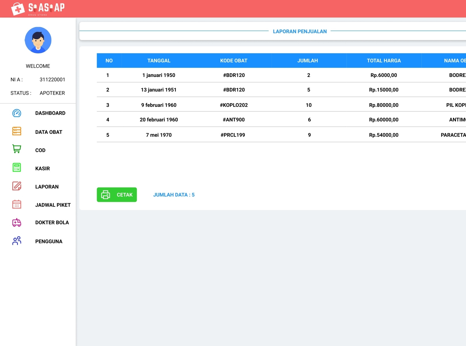 siasiap laporan web by Alaikal Fatoni on Dribbble